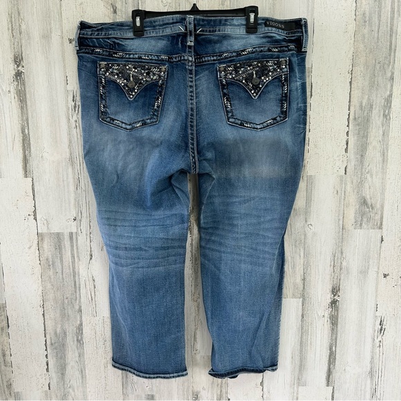 Vigoss | Jeans | Vigoss Heritage Fit Dallas Capri Blue Jeans 24 Plus ...